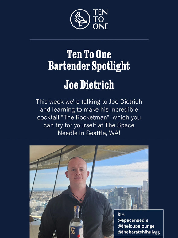 Ten To One: Bartender Spotlight: Joe Dietrich 🥃 | Milled