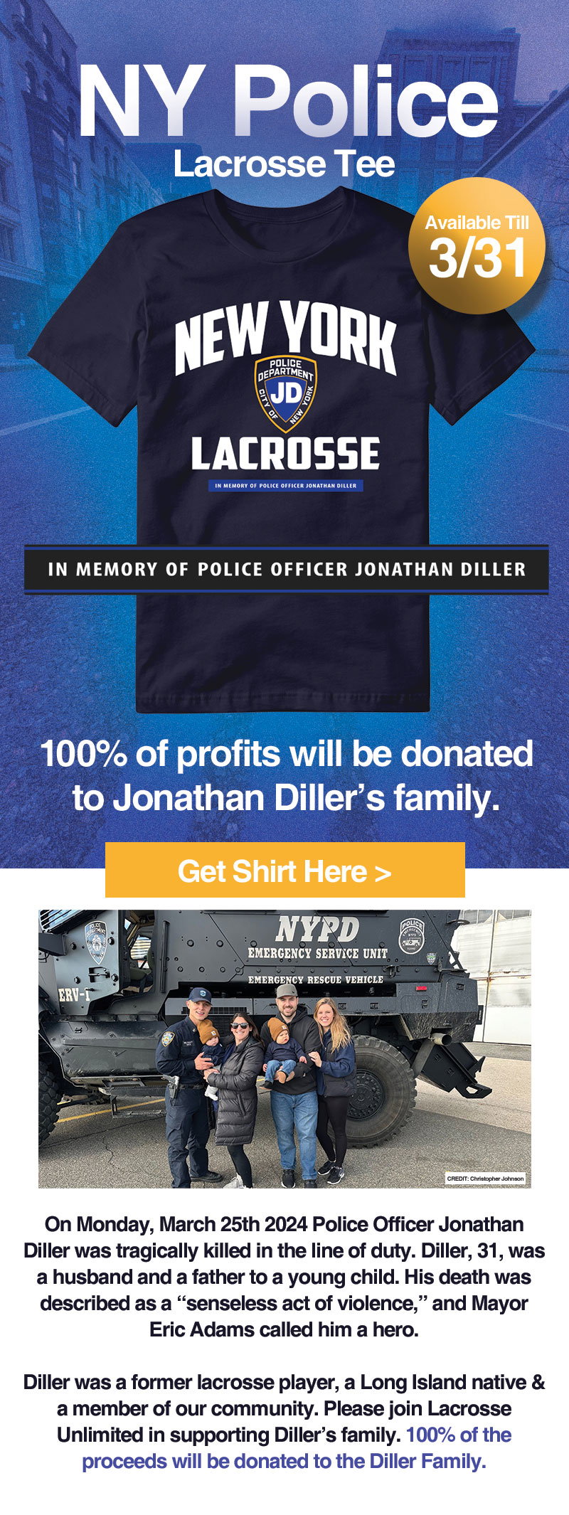 Lacrosse Unlimited: Support the memory of Jonathan Diller💙 | Milled