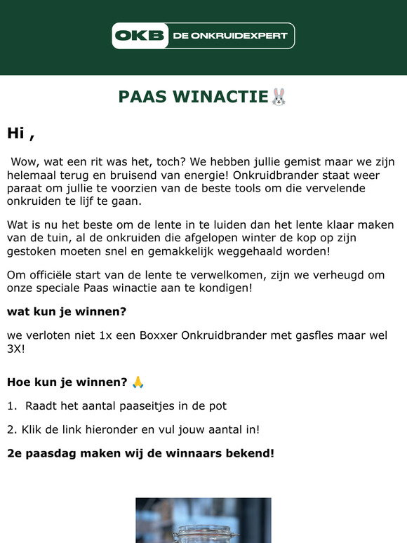 Onkruidbrander: Helaas, maar toch een verassing 🐇🥚🌷🌱 | Milled