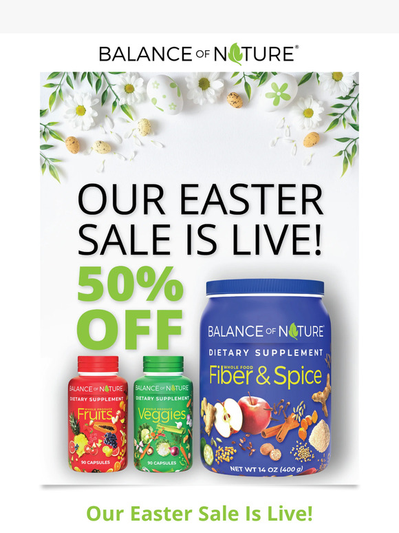 Balance of Nature: 🐰 Our Easter Sale is Now Live! Act Fast for 50% OFF ...
