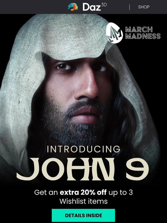 DAZ 3D: Introducing John 9 - With Customizable Body Hair | Milled