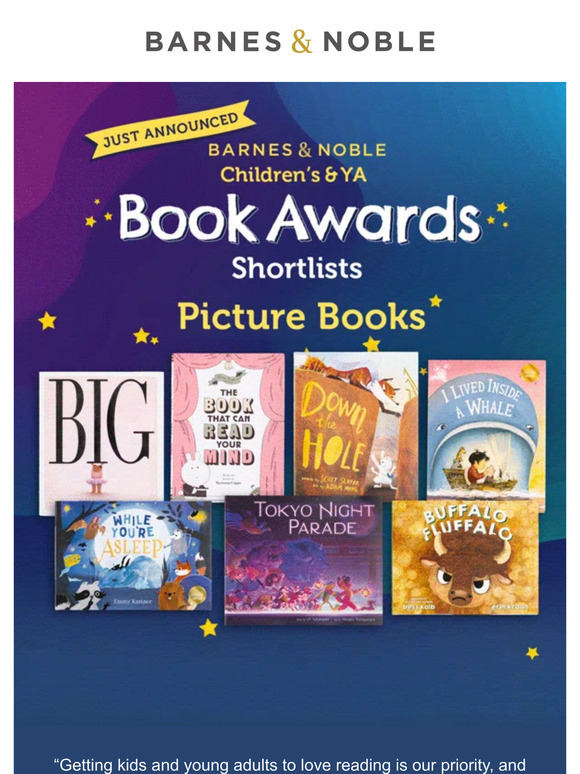 Barnes & Noble: Announcing our 2024 Children's & YA Book Awards ...