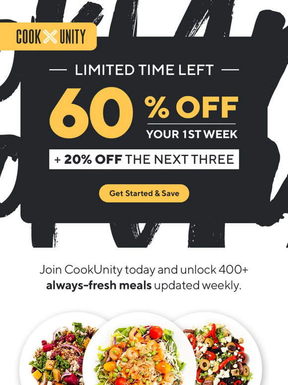 Cook Unity: Limited Time Left! —, Get 60% Off Now! ⏰ | Milled