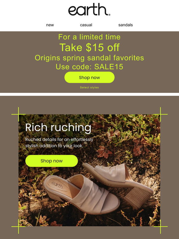 Earth Shoes: Origins Best-Sellers Refreshed | Take $15 Off | Milled