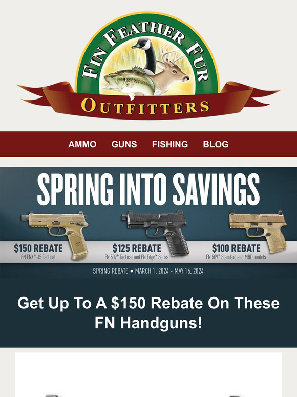 Fin Feather Fur Outfitters: $150 Savings On FN Handguns! | Milled