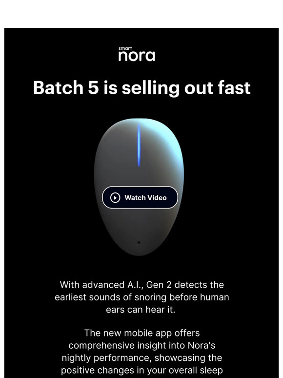 Smart Nora: Nora Gen 2 is selling out fast. | Milled