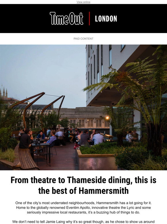 Time Out: Fantastic places in Hammersmith 🎭 | Milled