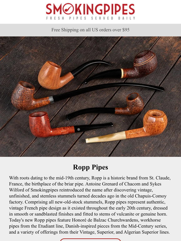 Smokingpipes: Ropp Pipes | Authentic, Vintage French Pipe Design From ...