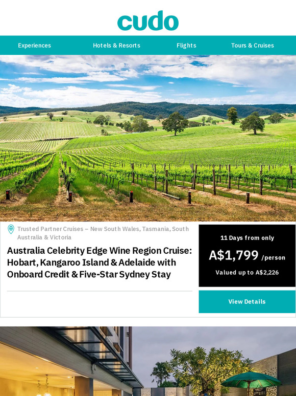Cudo: NEW CRUISE 🚢 Australian Wine Regions PLUS Bali, Thailand ...