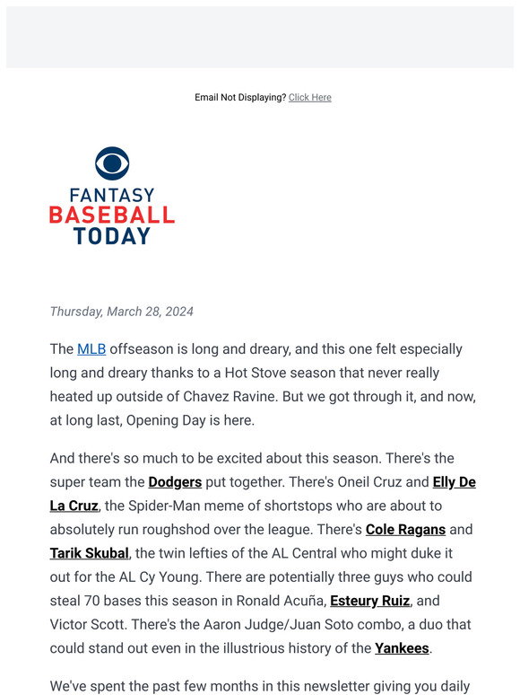 CBS Sports: Opening Day! Bold predictions, award picks, and more | Milled