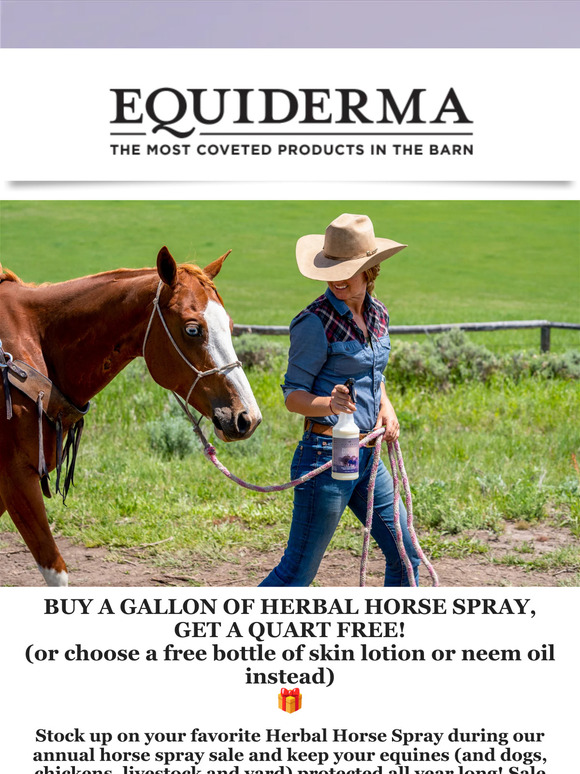 Equiderma: Free bottle of Equiderma Herbal Horse Spray? | Milled