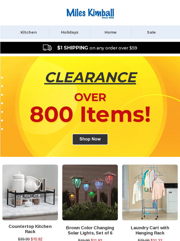Miles Kimball: CLEARANCE: Shop Over 800 Items! | Milled