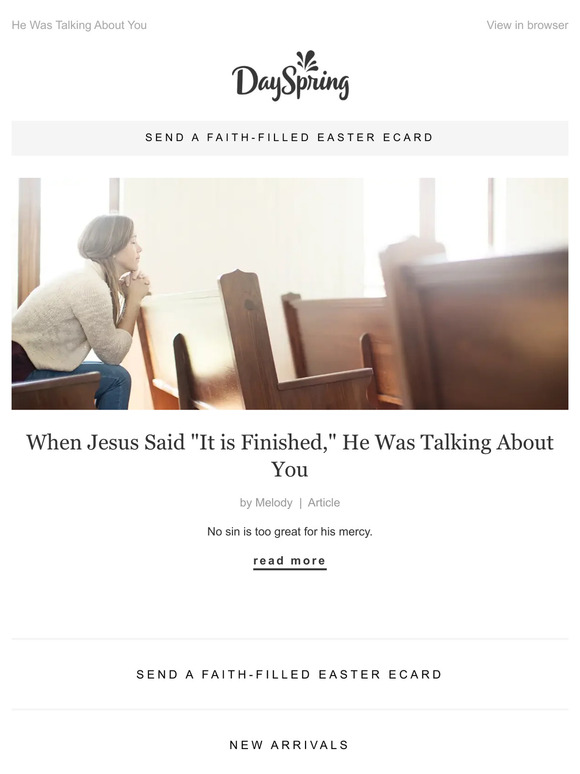 DaySpring: When Jesus Said 'It is Finished'... | Milled