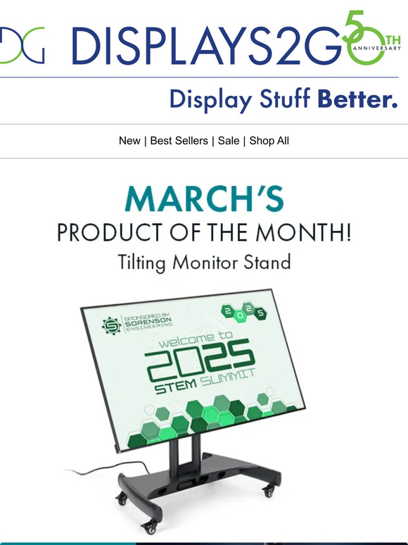 Displays2go: Boldly Step Into the Spotlight With March’s Product of the ...