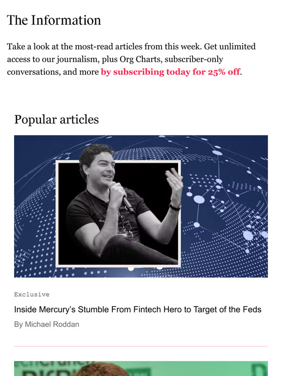 The Information: This Week's Most Popular Stories | Milled