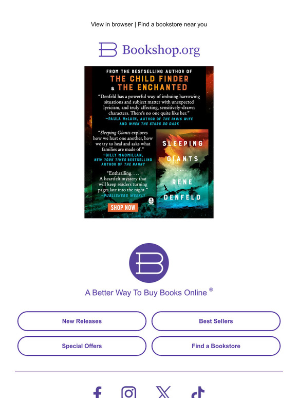 Bookshop: The new novel from Rene Denfeld, author of THE BUTTERFLY GIRL ...