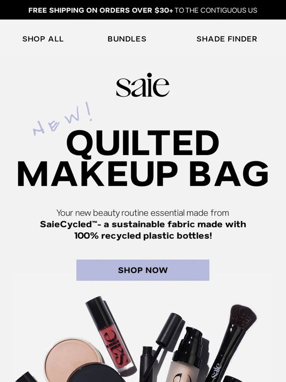 Saie: NEW! QUILTED MAKEUP BAG | Milled
