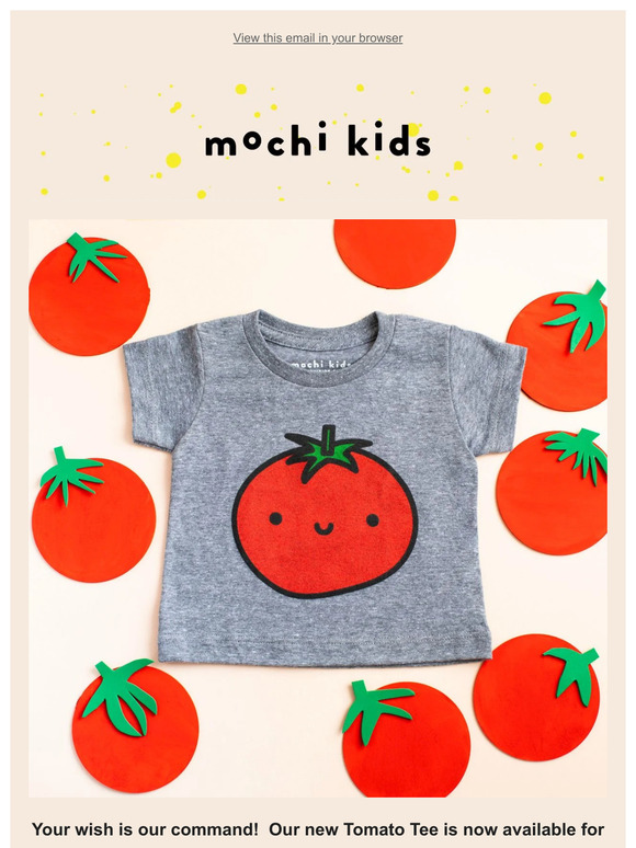 Mochi Kids: Tomato Tee now in Adult Sizes! 🍅 | Milled