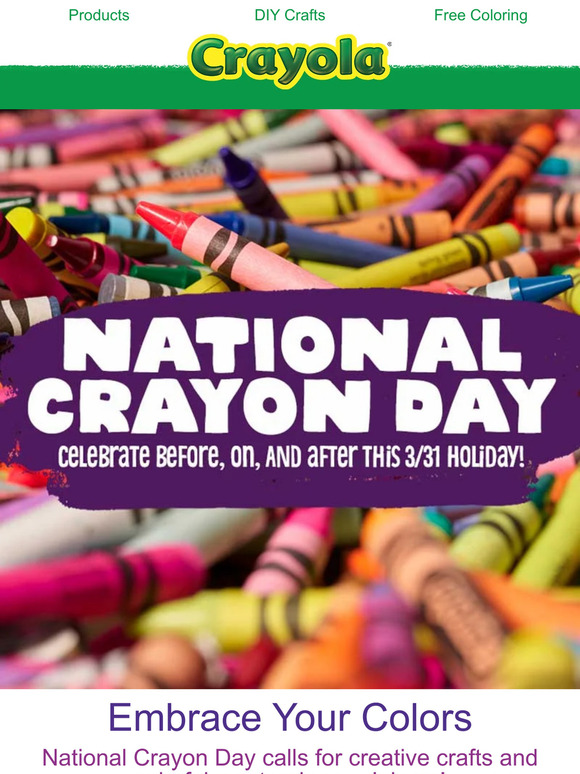 Crayola: Crayon Creators Unite! It’s National Crayon Day 🌈 | Milled