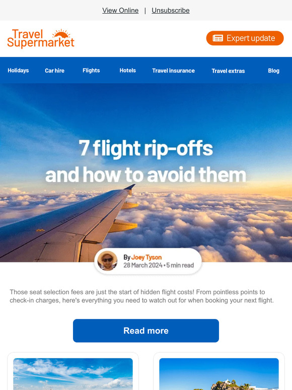 TravelSupermarket: 7 flight rip-offs and how to avoid them 🙅 | Milled