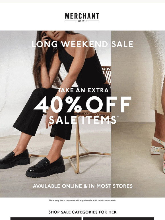Merchant: 40% Off Sale Is Waiting For You! | Milled