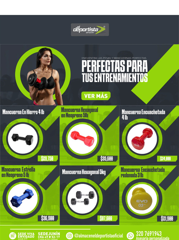El Deportista: ¡Encuentra las pesas y mancuernas perfectas para tus ...