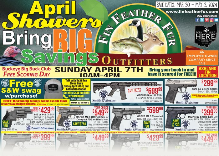 Fin Feather Fur Outfitters: April Showers Bring Big Savings! | Milled