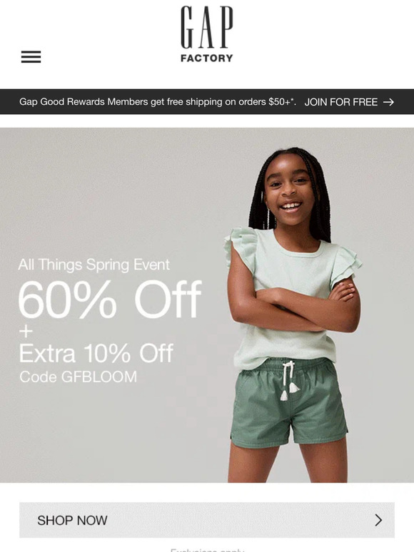 Gap Factory: 100+ styles for sunny days just dropped — BTW, 1000s of ...