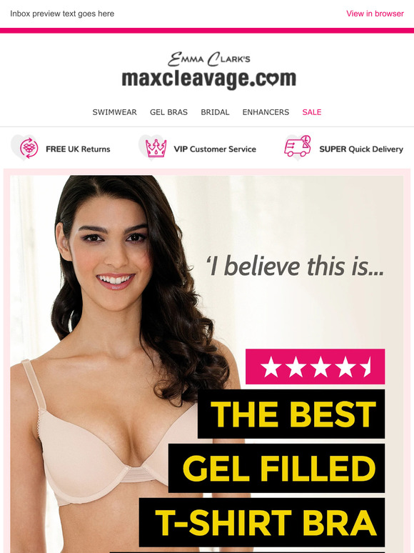MaxCleavage: The BEST gel filled t-shirt bra in the world | Milled