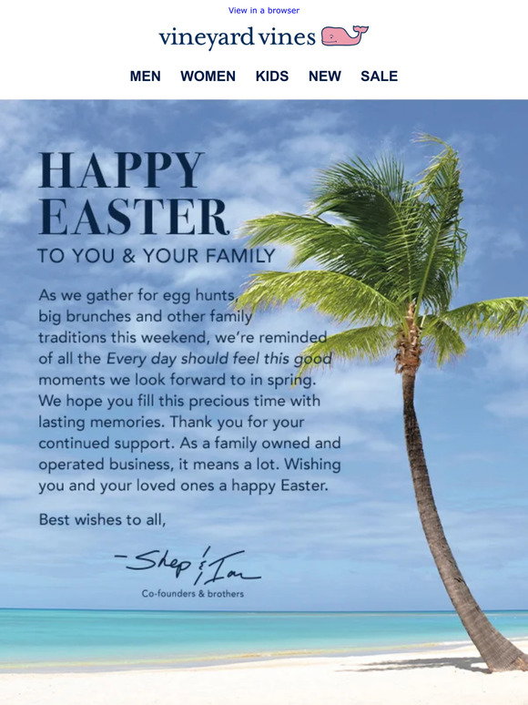 Vineyard Vines: Happy Easter From Shep & Ian | Milled