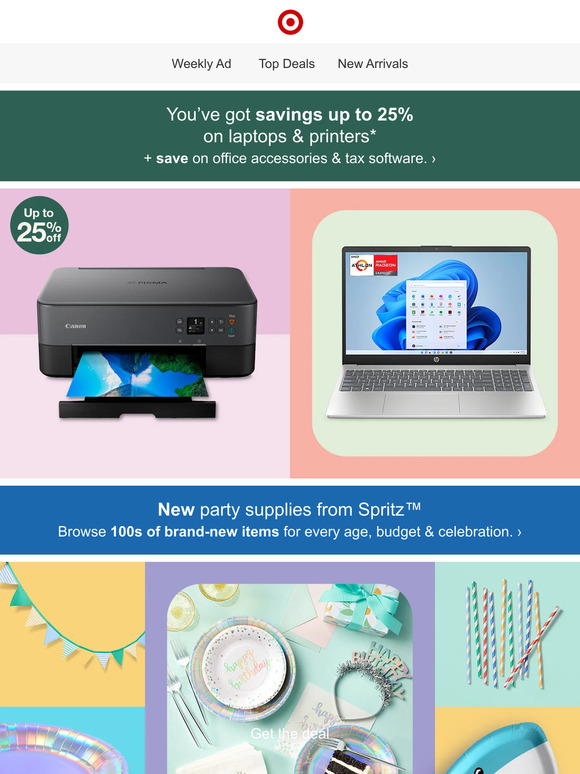 Target: You've got savings on laptops, printers & more 📩 | Milled