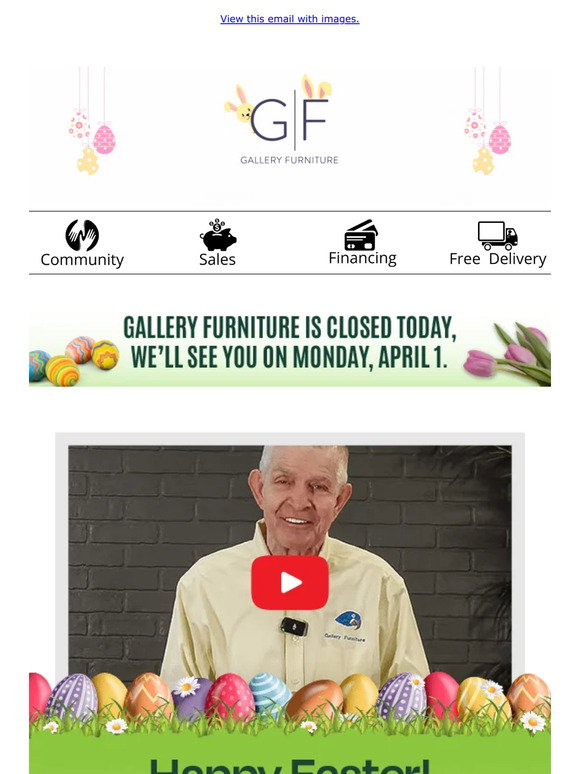Gallery Furniture: Happy Easter from Mattress Mack and the Gallery ...