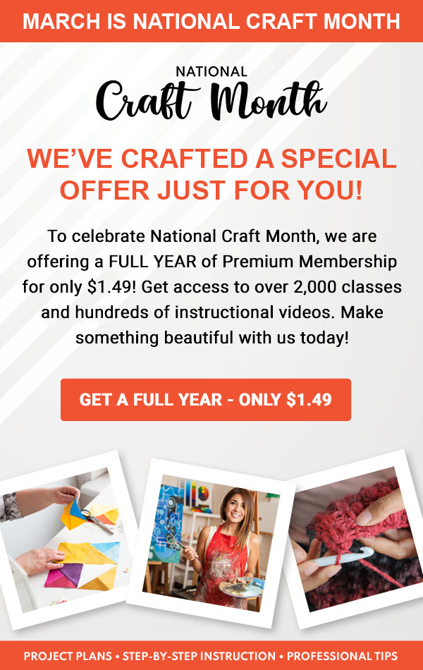 Craftsy: March is ending soon and so are the National Craft Month ...