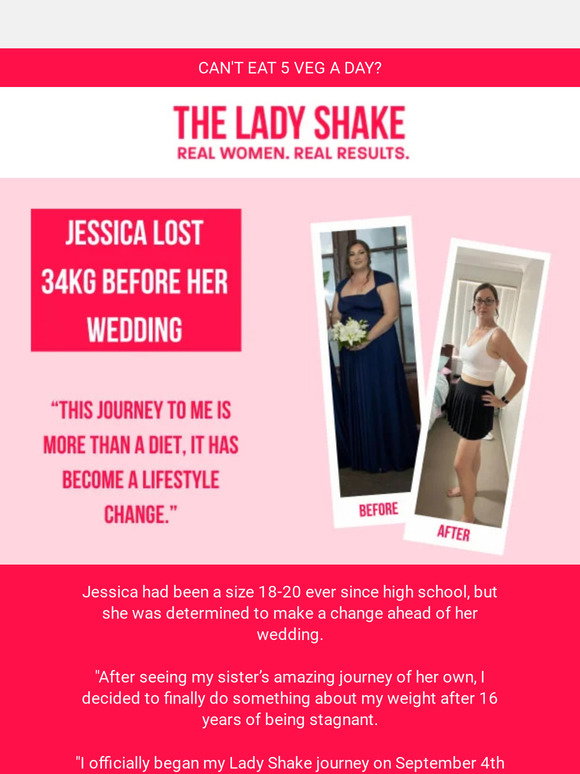 The Lady Shake: How Jessica lost 34kg for her wedding | Milled