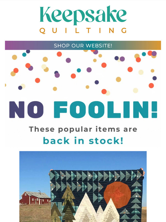 Pineapple Fabrics: 🎉 No Foolin! Back in Stock! 🃏 | Milled