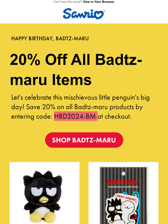 Hello Kitty Email Newsletters: Shop Sales, Discounts, and Coupon Codes