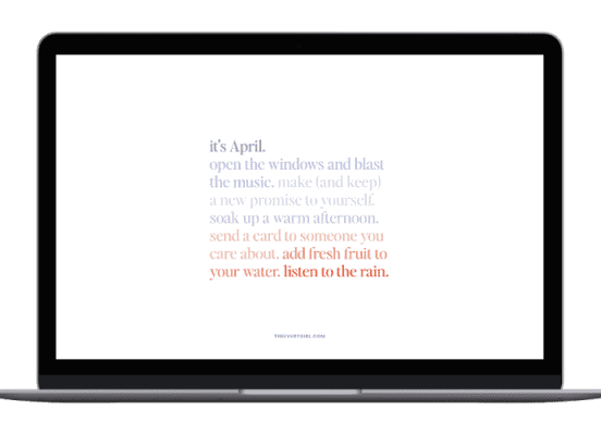 The Everygirl: Free, Downloadable Tech Backgrounds for April 2024! 💻 ...