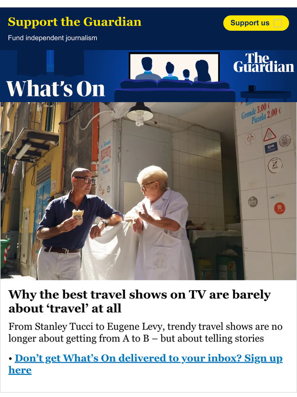 The Guardian: The best travel shows; Ripley; Sugar | The Guardian | Milled