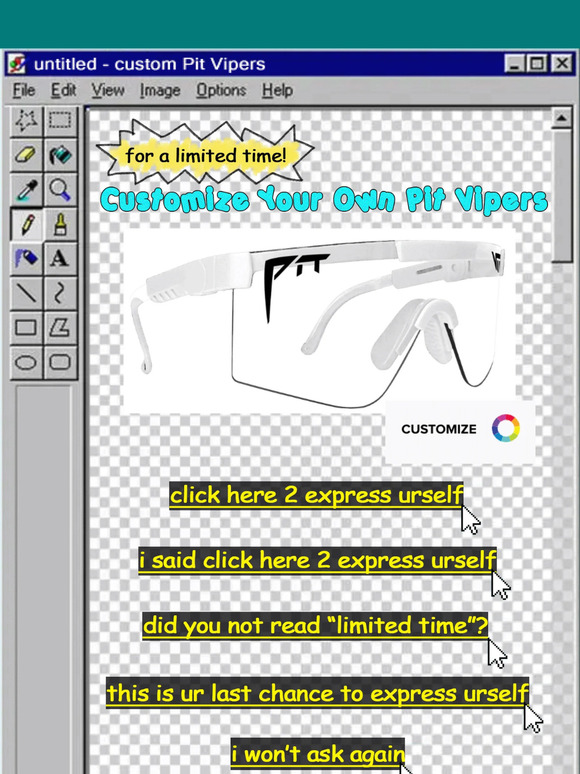 Pit Viper: Customize Your Pit Vipers! | Milled