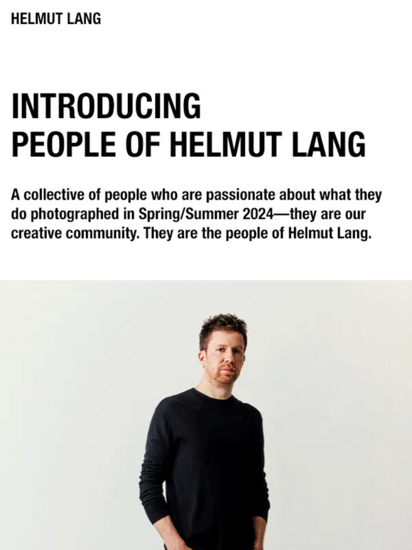 Helmut Lang: Introducing People of Helmut Lang | Milled