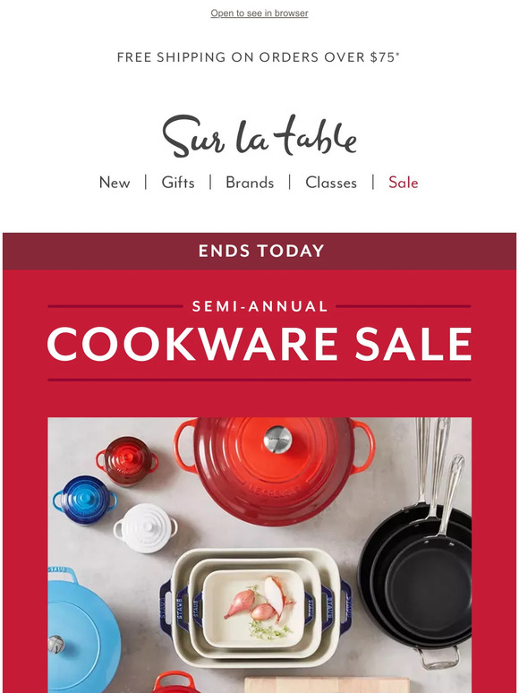 Sur la Table Email Newsletters: Shop Sales, Discounts, and Coupon Codes