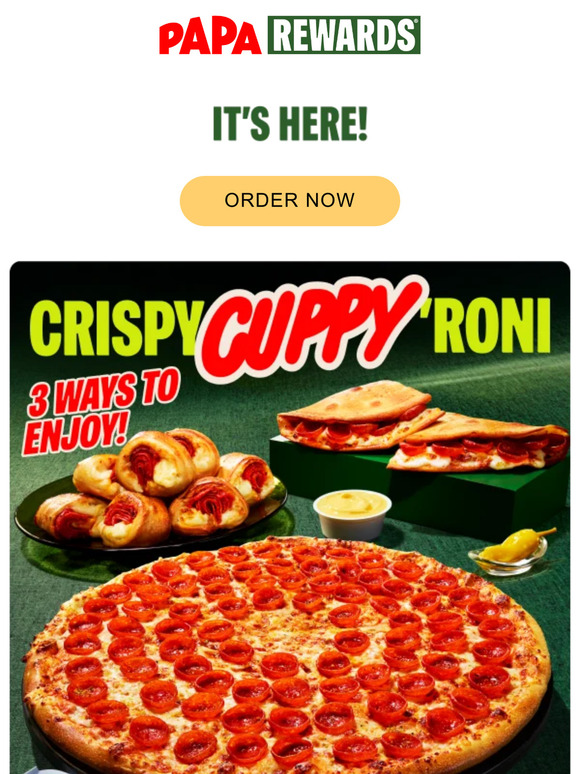 Papa Johns: Craving Crispy Pepperoni? Try Our Crispy Cuppy 'Roni Menu ...