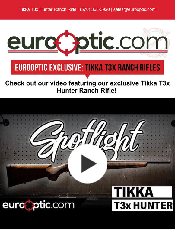 EuroOptic: SPOTLIGHT: Tikka T3x Hunter Ranch Rifle | Milled