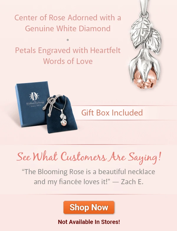 Bradford Exchange: Cherish Your Love with a Blooming Diamond Rose ...