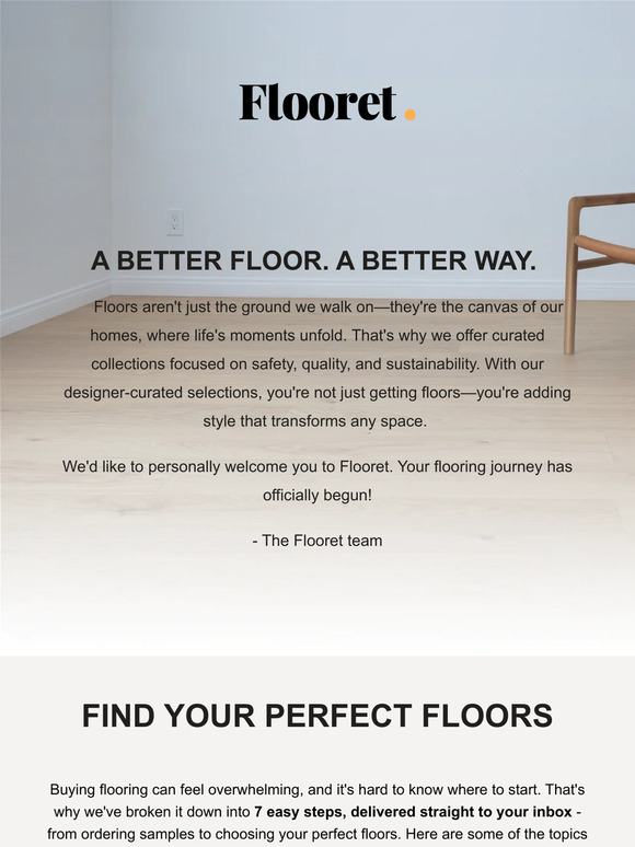 Flooret: Welcome! 👋 Let's Find Your Perfect Floors | Milled