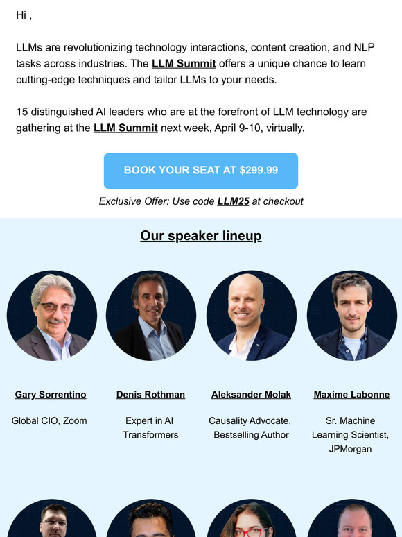 Packt: Countdown Alert: 6 Days to LLM Summit - Book Your Seat Today ...