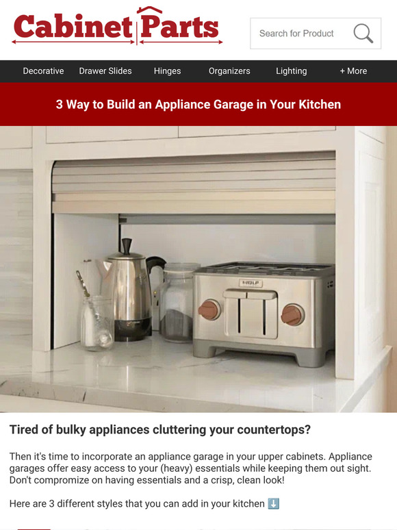 CabinetParts: 3 Ways to build an appliance garage | Milled