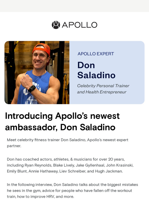 Apollo Neuroscience: Introducing Don Saladino, Apollo’s newest expert ...