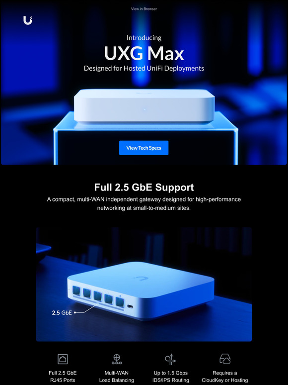 Ubiquiti: Introducing UXG Max | Milled