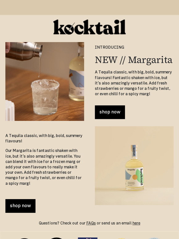 Kocktail: Introducing our NEW Margarita - The perfect summer drink ...